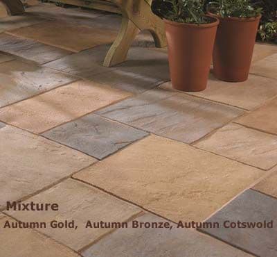 Traditional Old Riven Autumn Bronze Paving