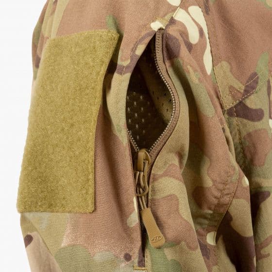 Highlander Commando Jacket Softshell Multi Terrain Camo Black