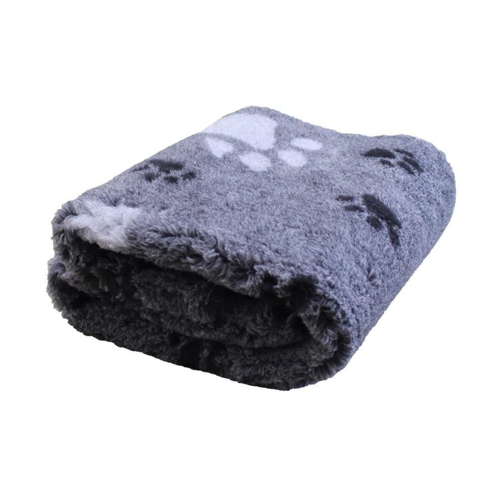 Pro Fleece Premium 1200gsm Non Slip 3 Colour Paw Print Vet Bed in 10 ...