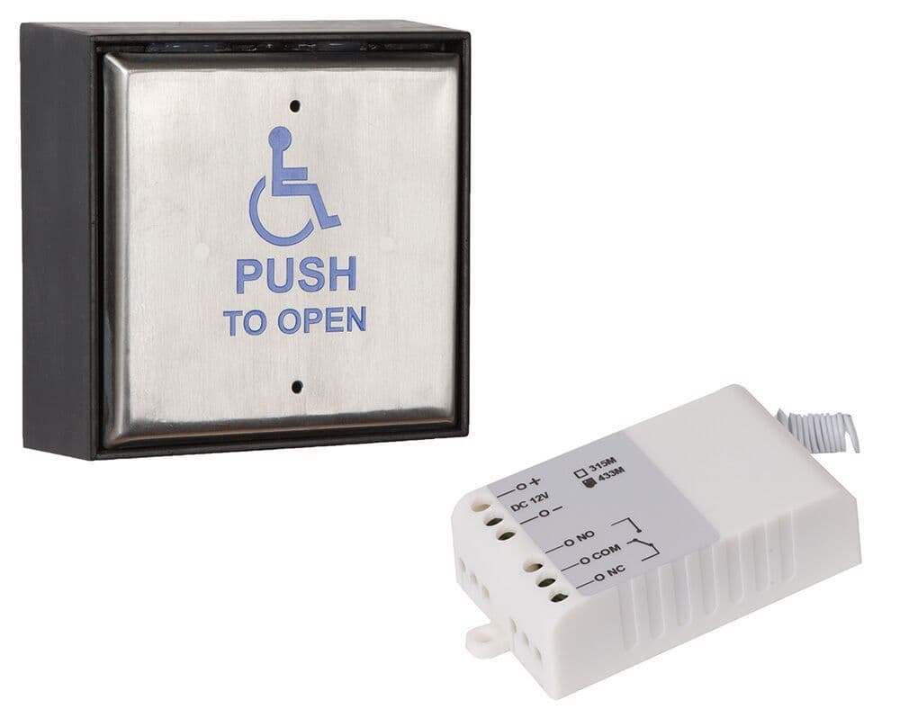 DDA Vandal-Resistant Wireless Square Push Pad