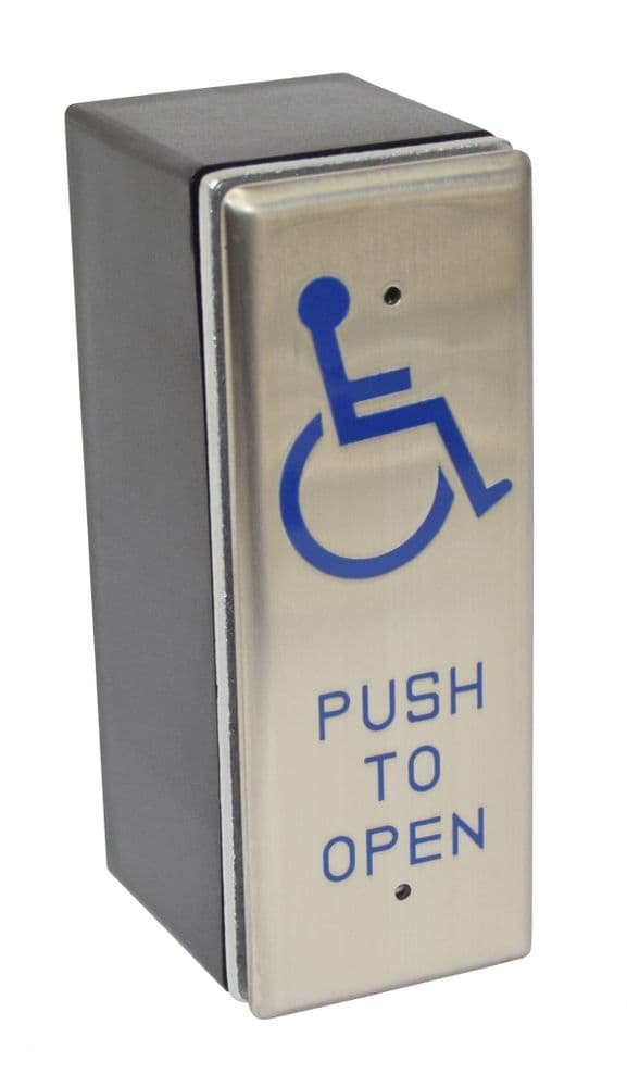 WIKK Wheelchair Logo Push To Open Slim Push Pad