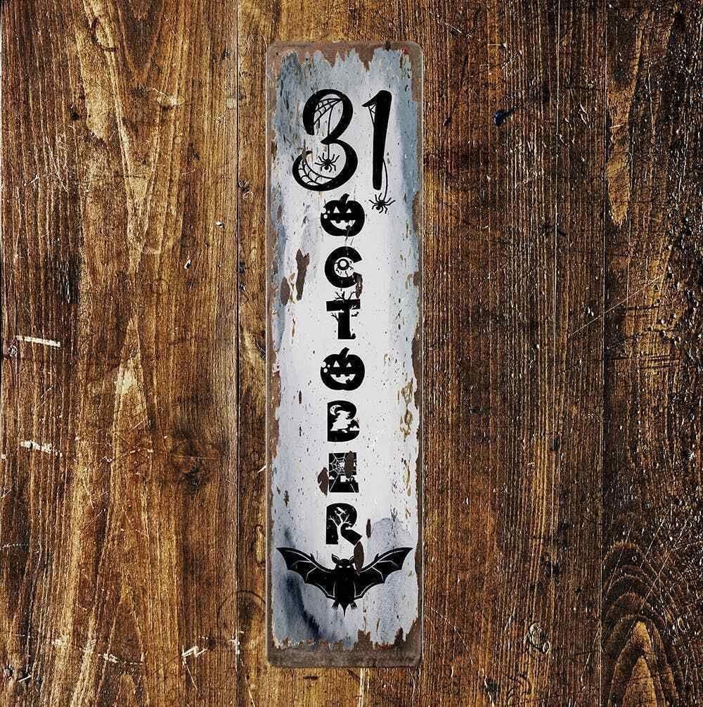 31st October Halloween Metal Sign Plaque