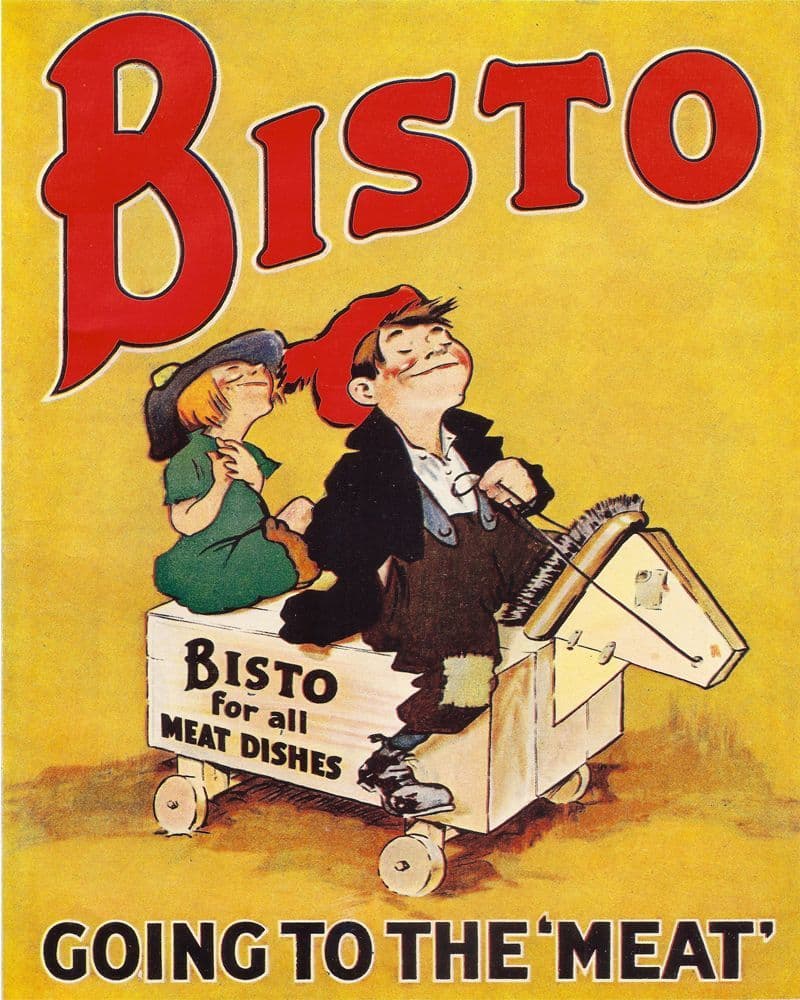 Ah Bisto Horse - Metal Advertising Wall Sign