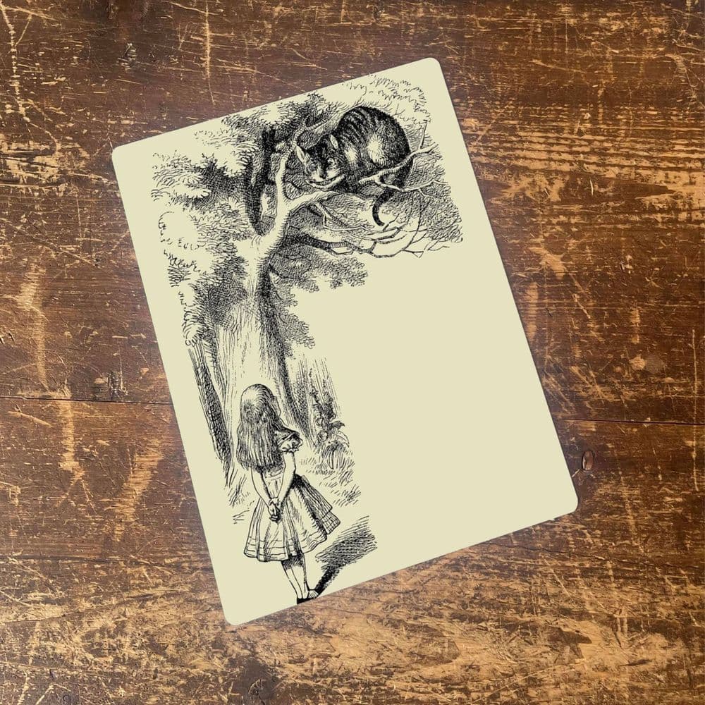 Alice in wonderland Cheshire Cat Tree Illustration - Metal Alice in ...