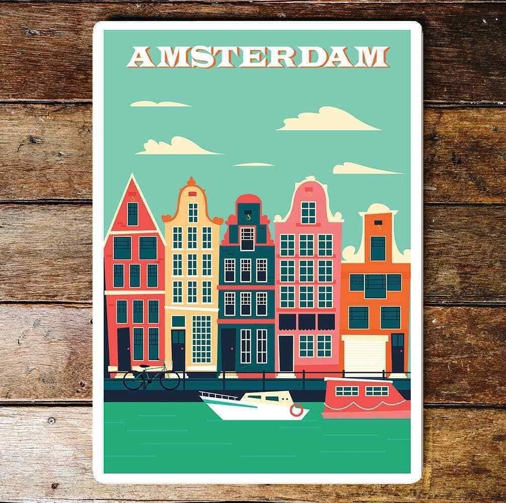 Amsterdam Metal Wall Sign Plaque