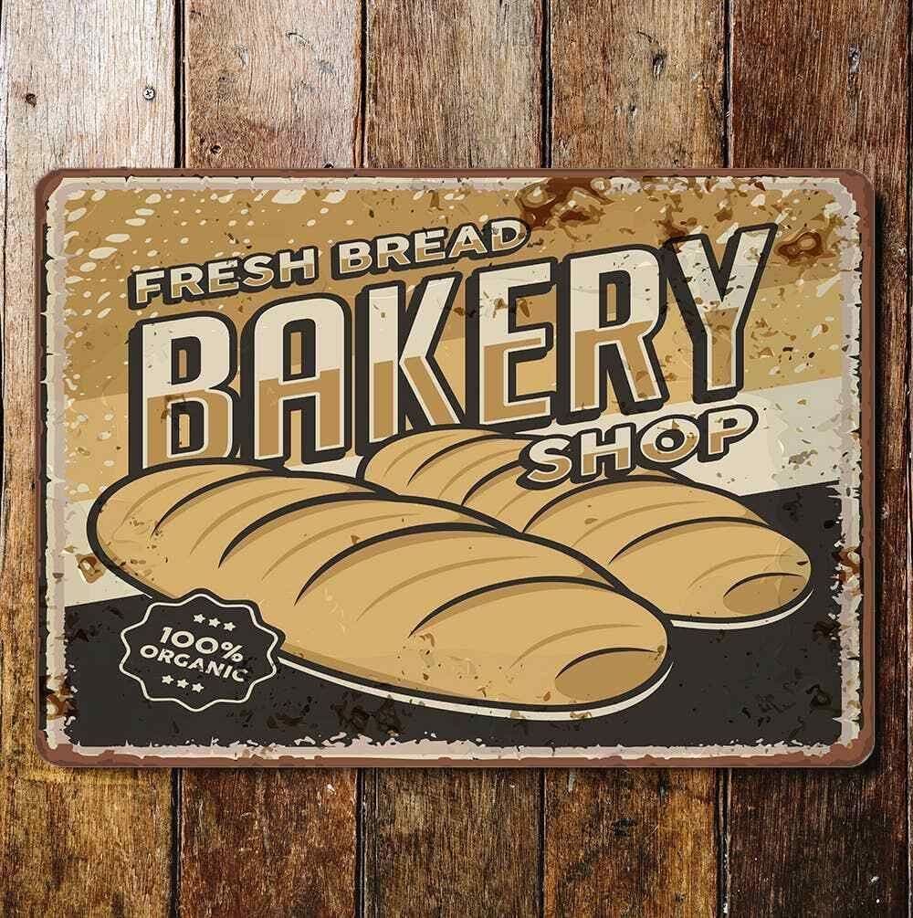 bakery shop bakery shop - Metal Wall Sign