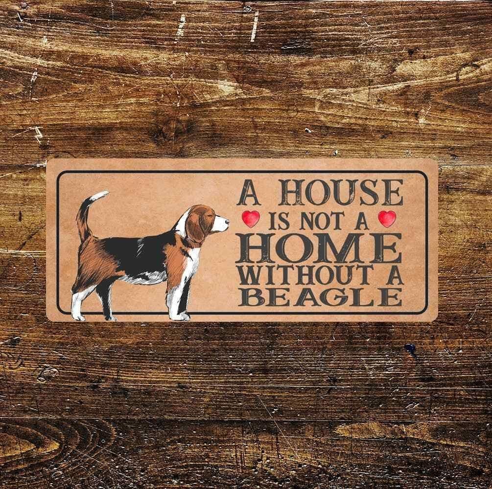 beagle Dog Metal Sign Plaque