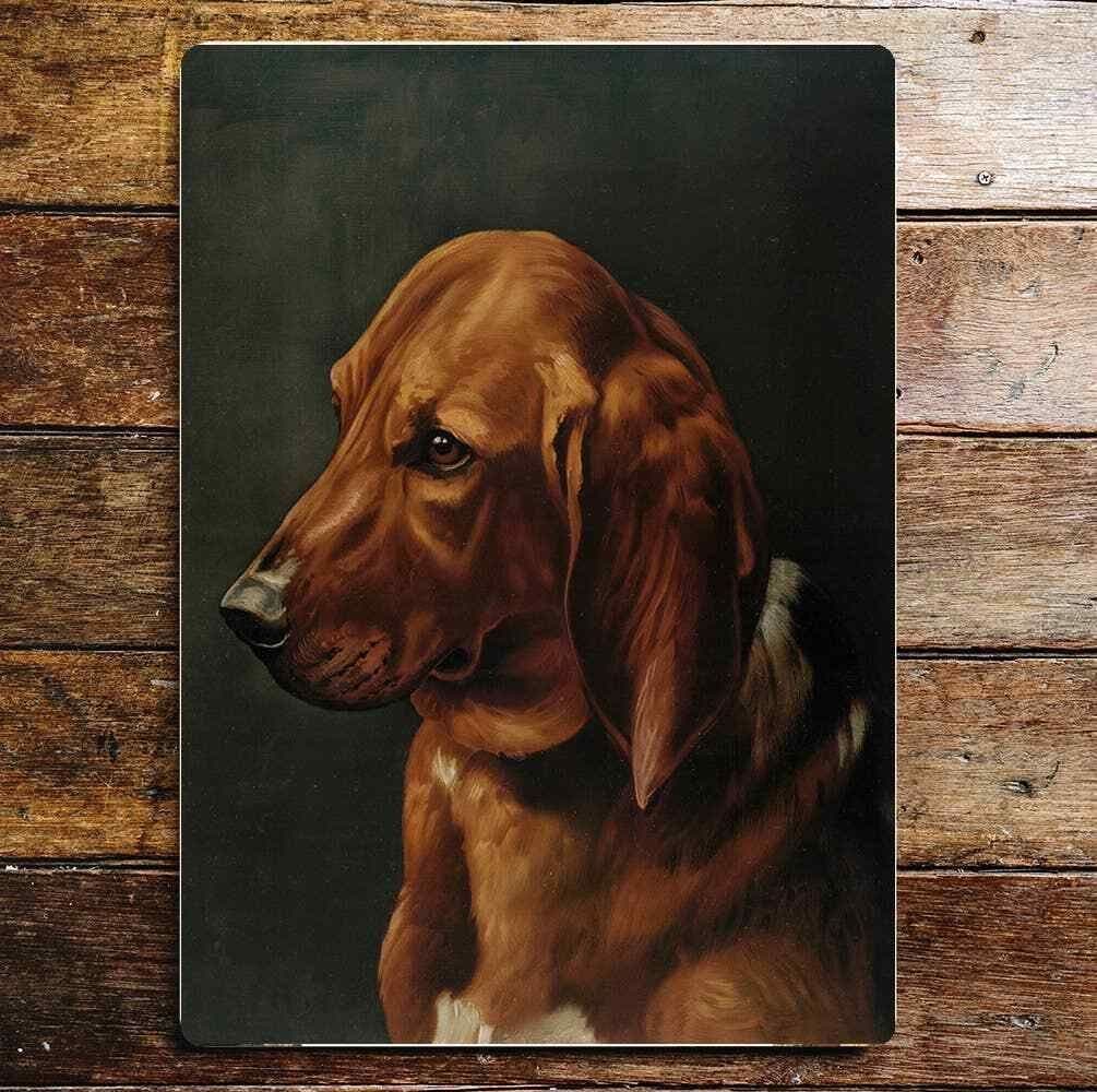 Beautiful Brown Dog Face Portrait Metal Sign Plaque