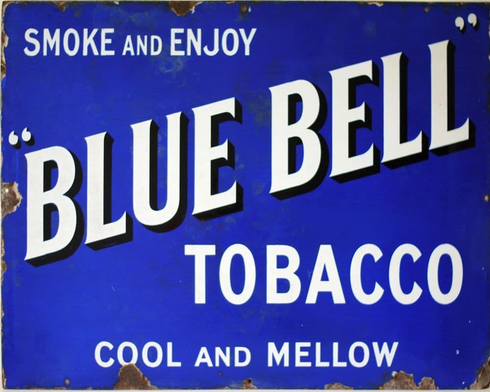 Blue Bell Tobacco - Metal Advertising Wall Sign