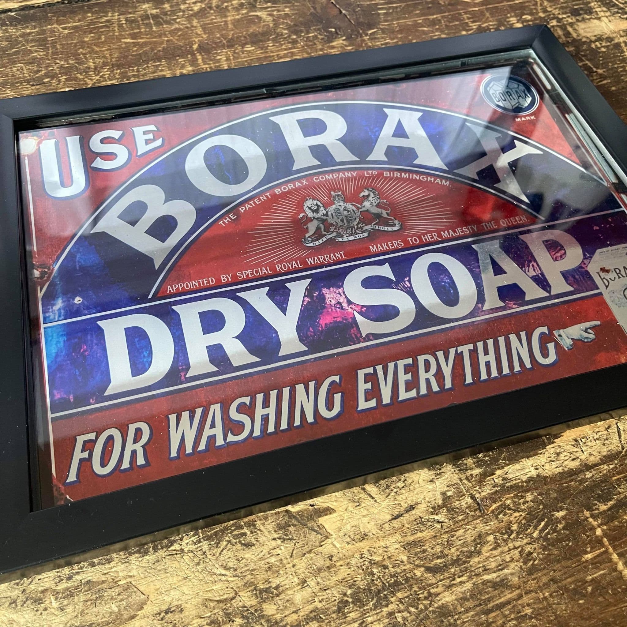 Borax Dry Shampoo Mirror - Mirroed Metal Wall Sign