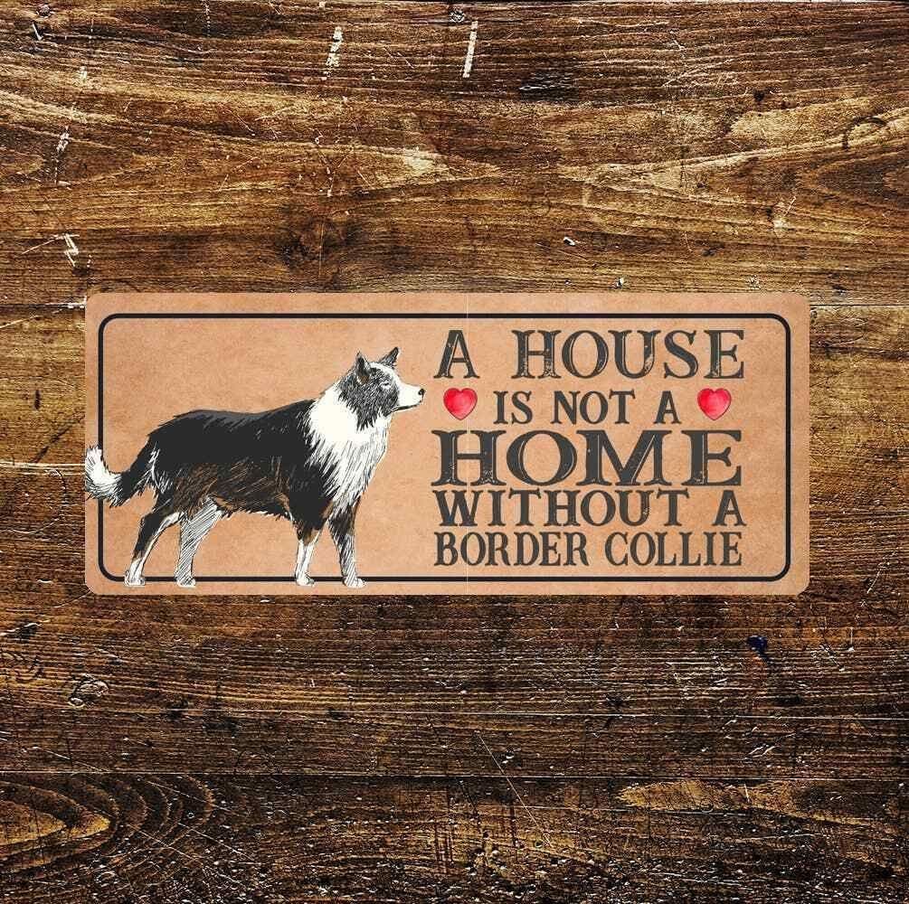 Border collie Dog Metal Sign Plaque