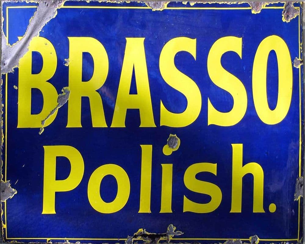 Brasso Metal Polish - Metal Advertising Wall Sign