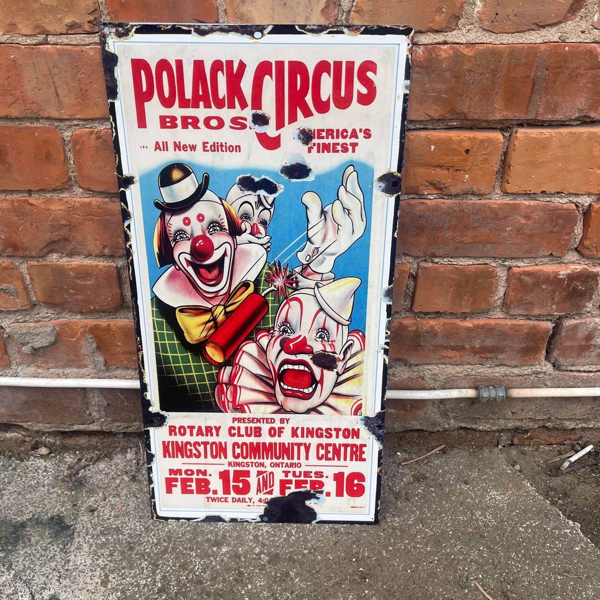 Circus Clowns Poster Metal Wall Sign