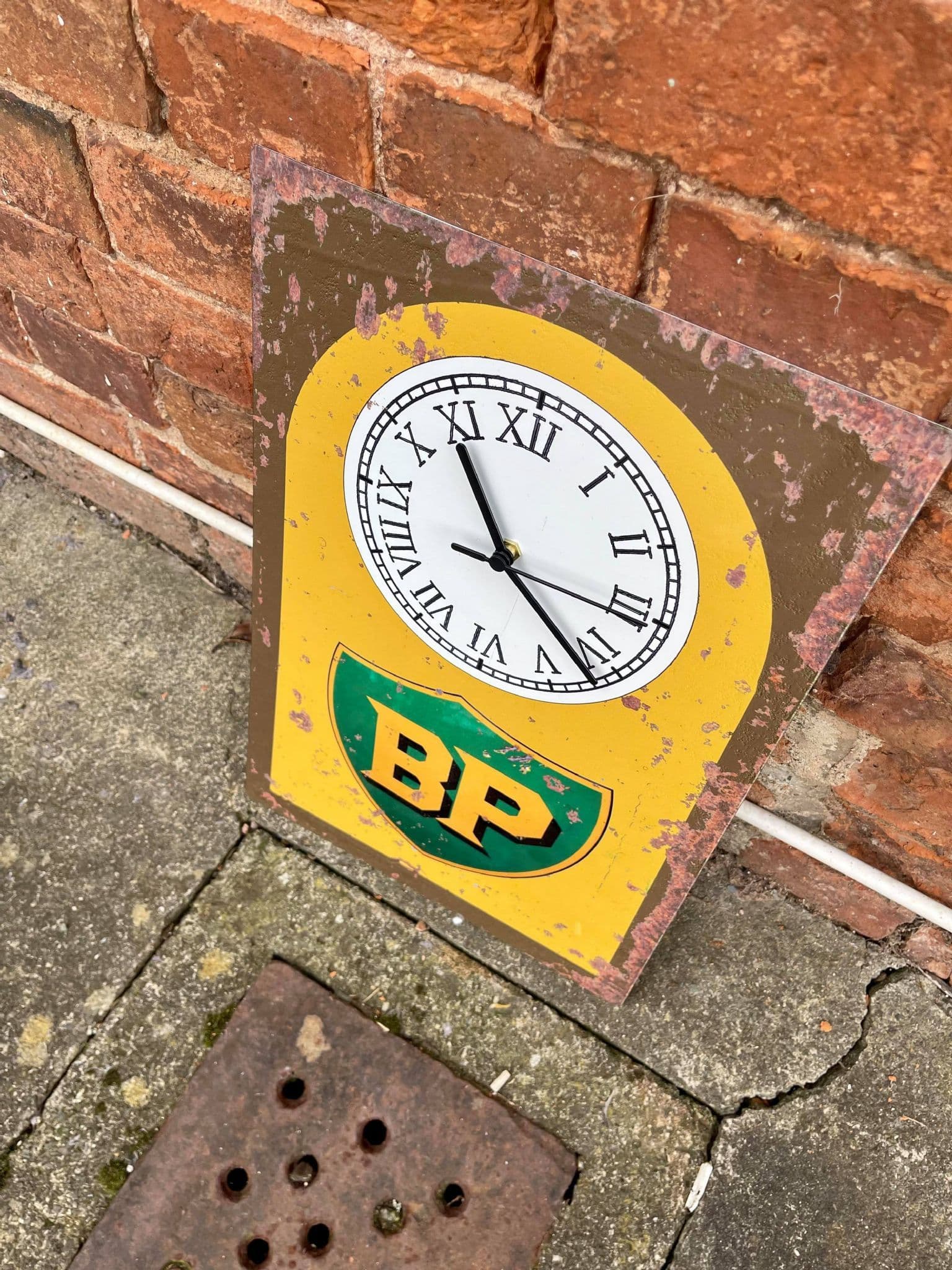 Clock Bp Tin Sign Metal Sign Plaque 30x45cm