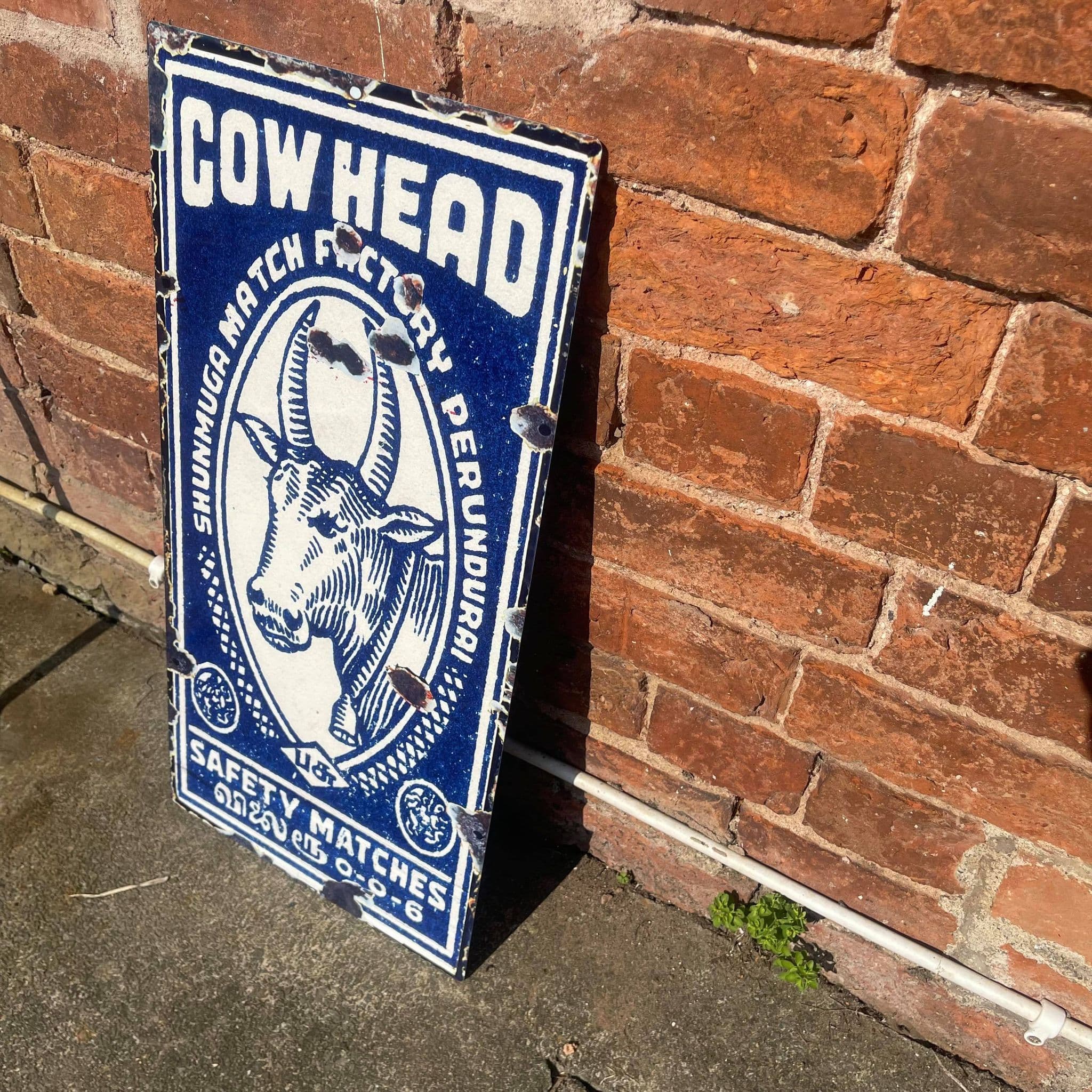 Cow Head Farm Metal Wall Sign