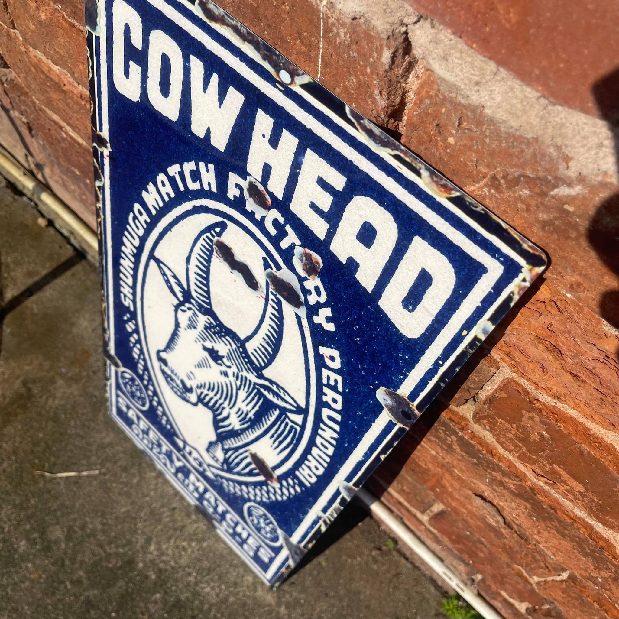 Cow Head Farm Metal Wall Sign