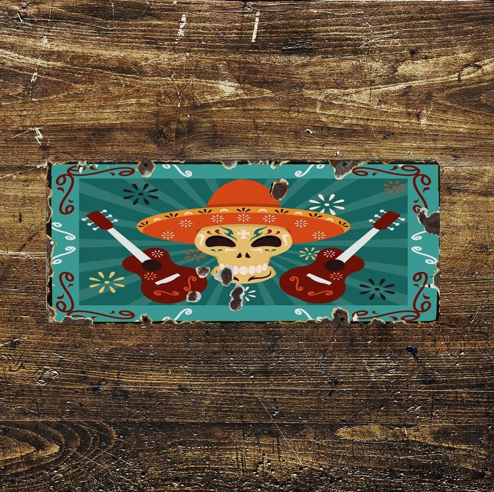 Day Of The Dead Skulls 4 - Metal Wall Sign