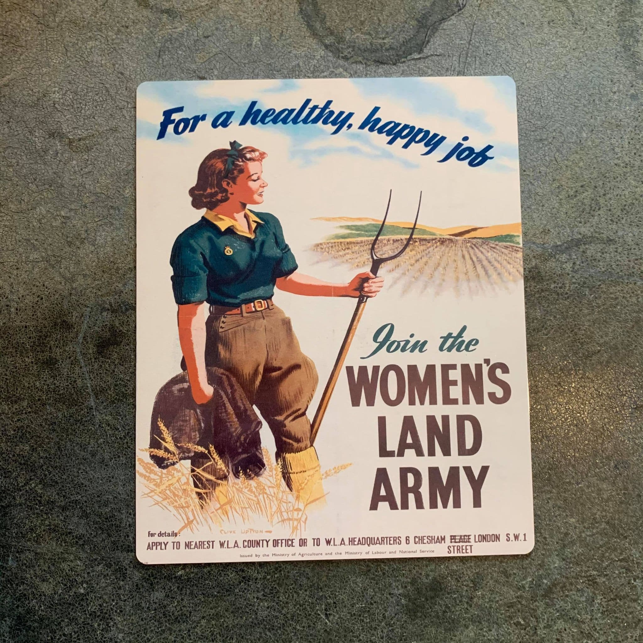 For A Healthy Happy job Join The Womans Land Army - Metal Propaganda ...