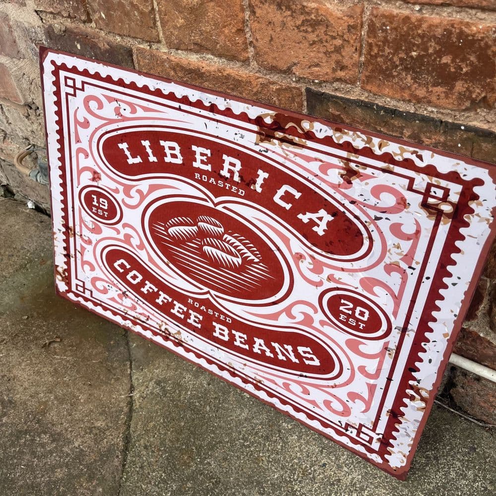 Fresh Roast Coffee bean - Metal Vintage Wall Sign