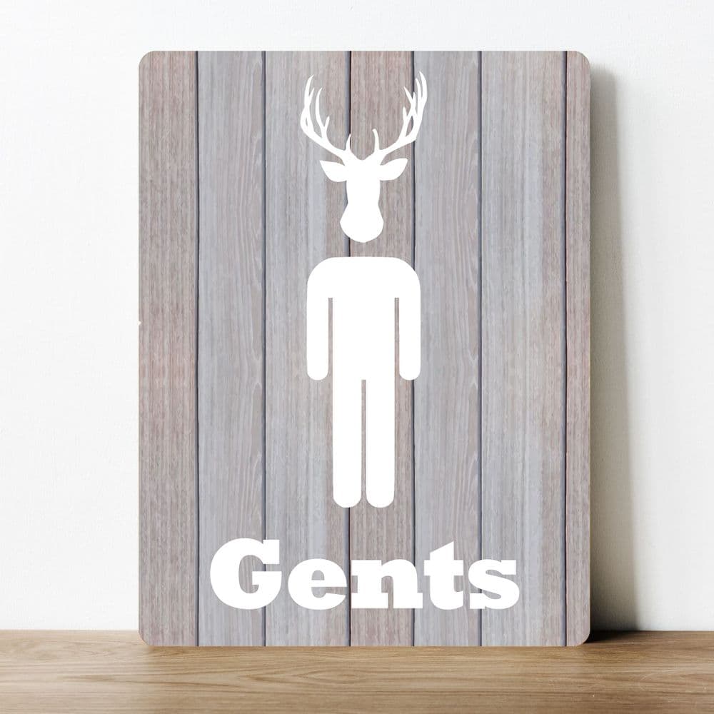 gents bathroom stag Metal Wall Sign
