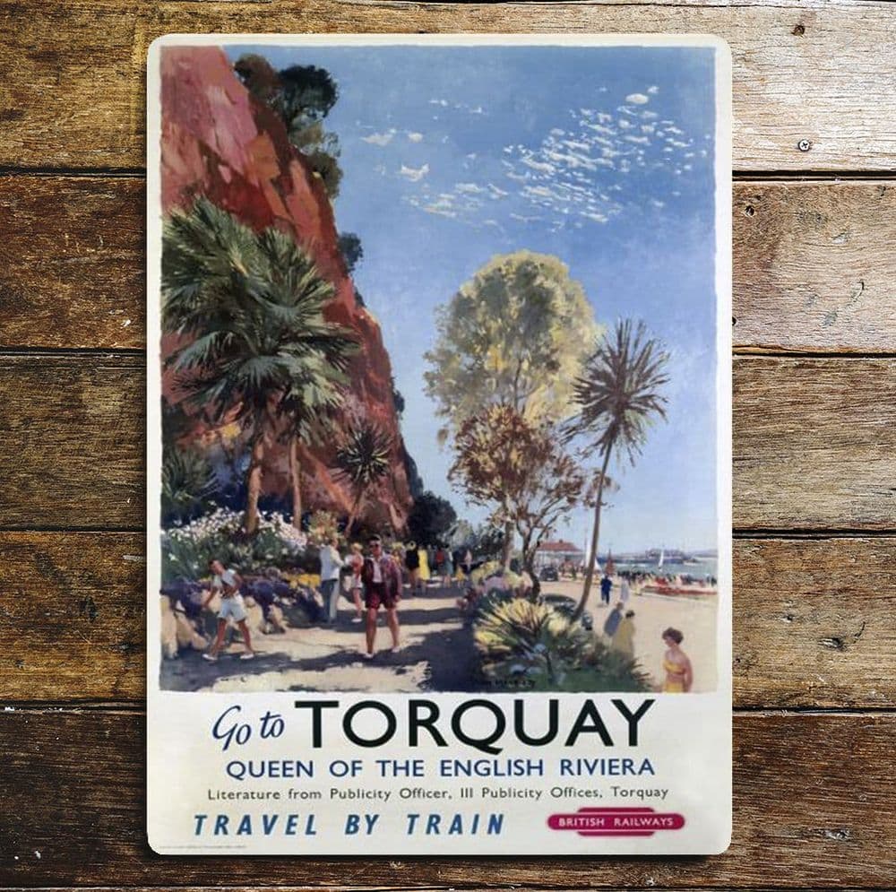 Go To Torquay Queen Of The English Riviera Britsish Railways - Metal ...