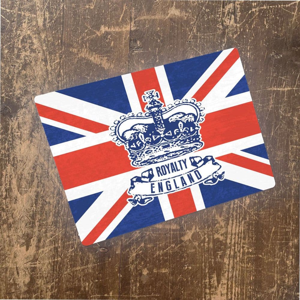 Grunge British With Crown - Metal Advertising Wall Sign 1