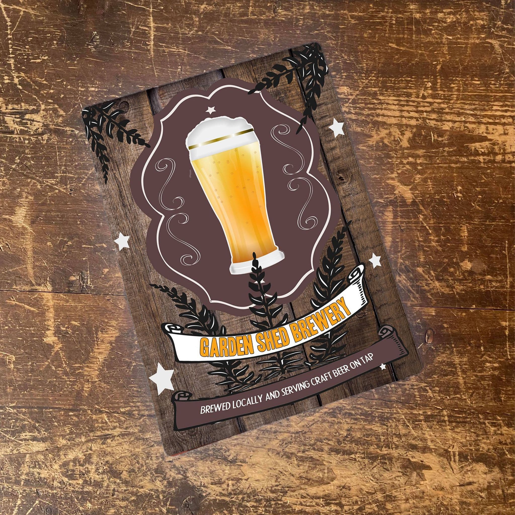 Homebrew Garden shed Brewery - Metal Humour Wall Sign