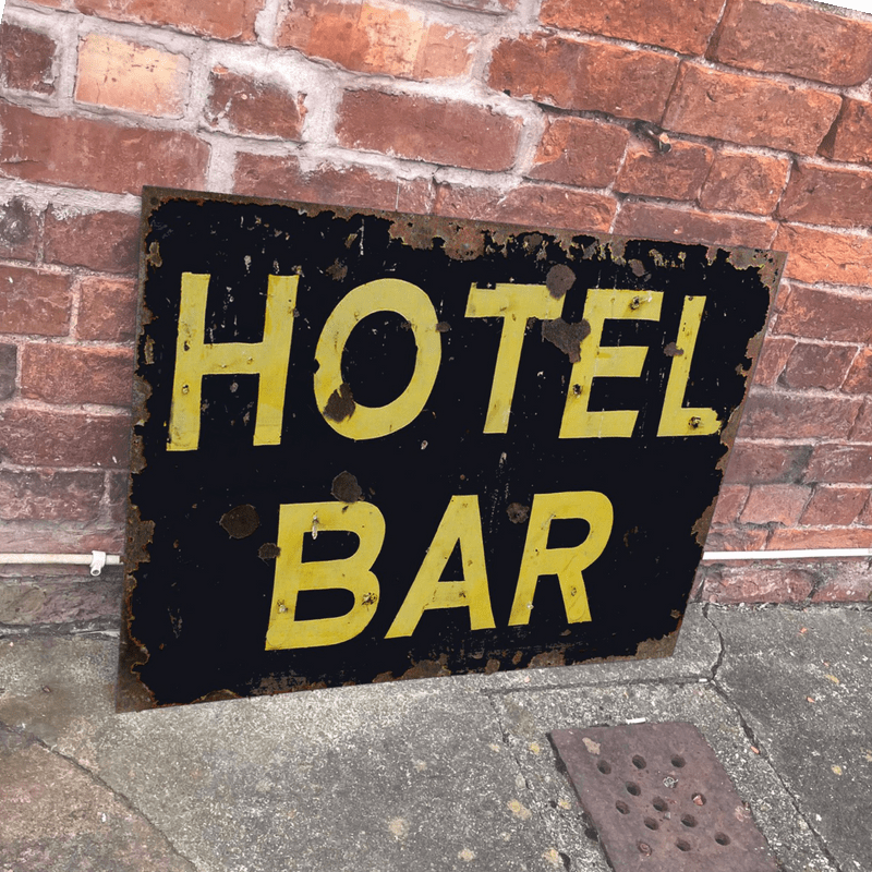Hotel Bar - Metal Advertising Wall Sign