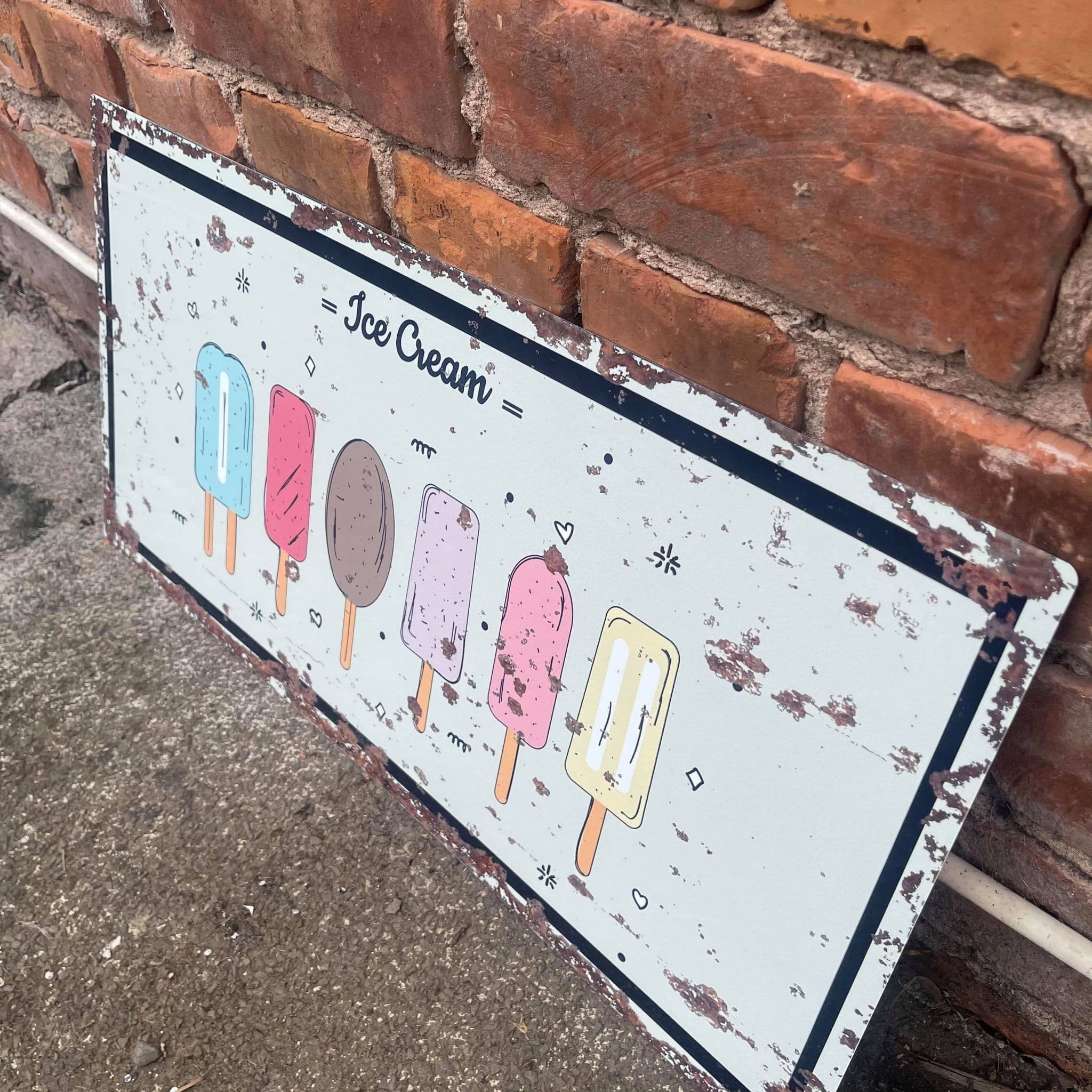 Ice Cream 24 Metal Wall Sign