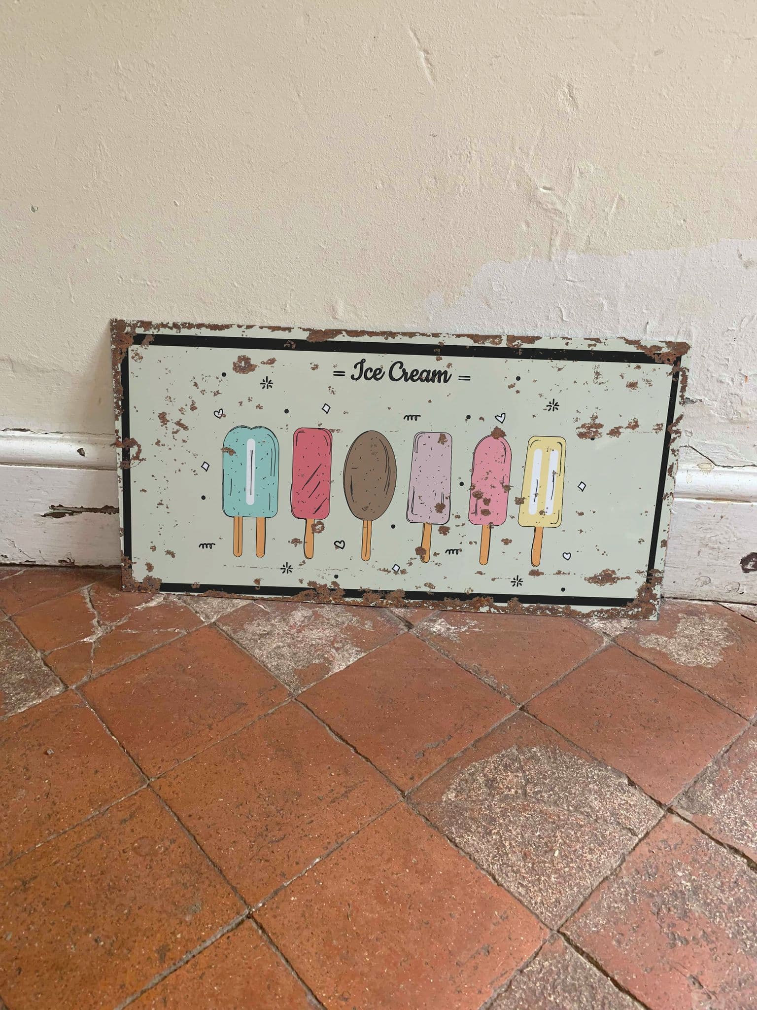 Ice Cream 24 Metal Wall Sign