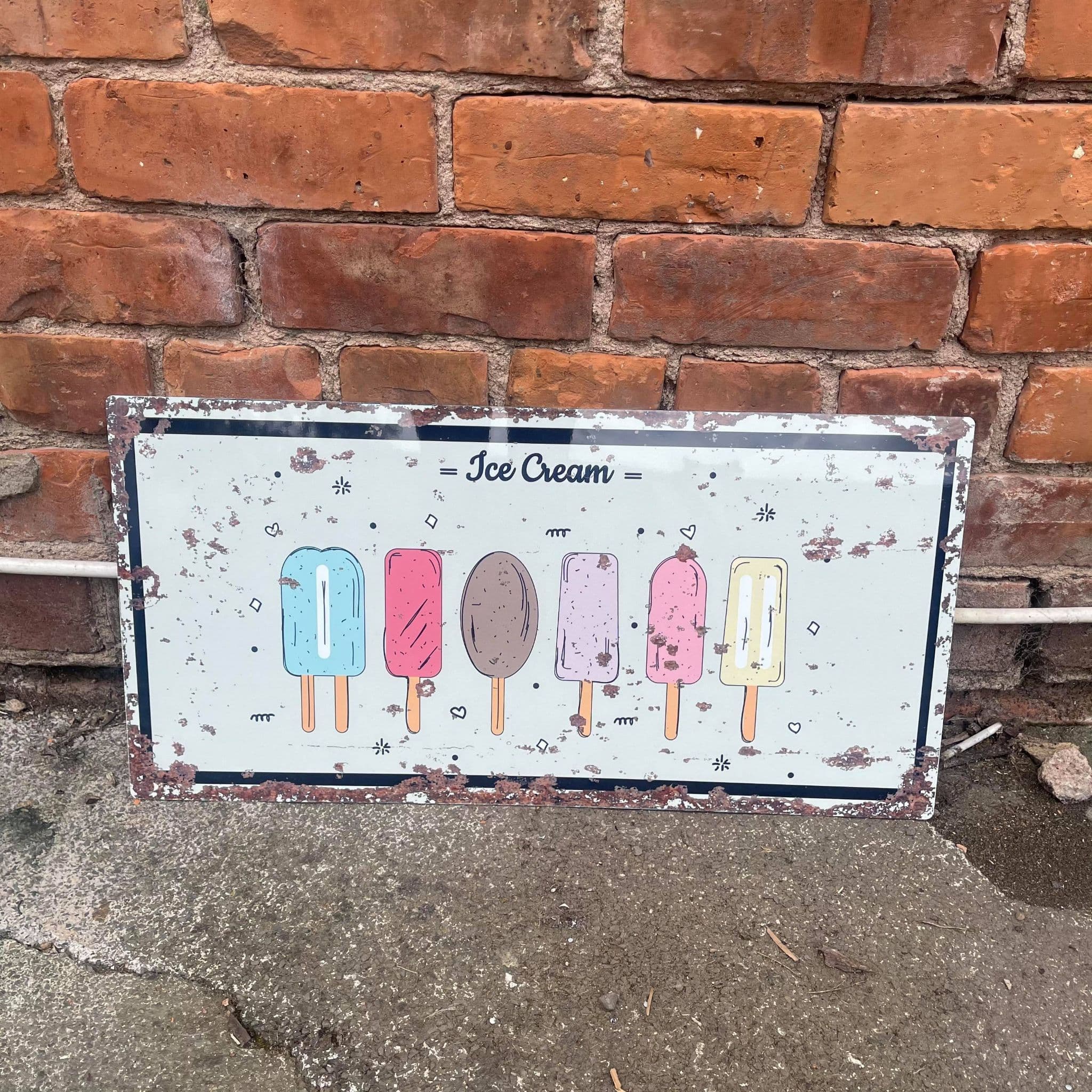 Ice Cream 24 Metal Wall Sign