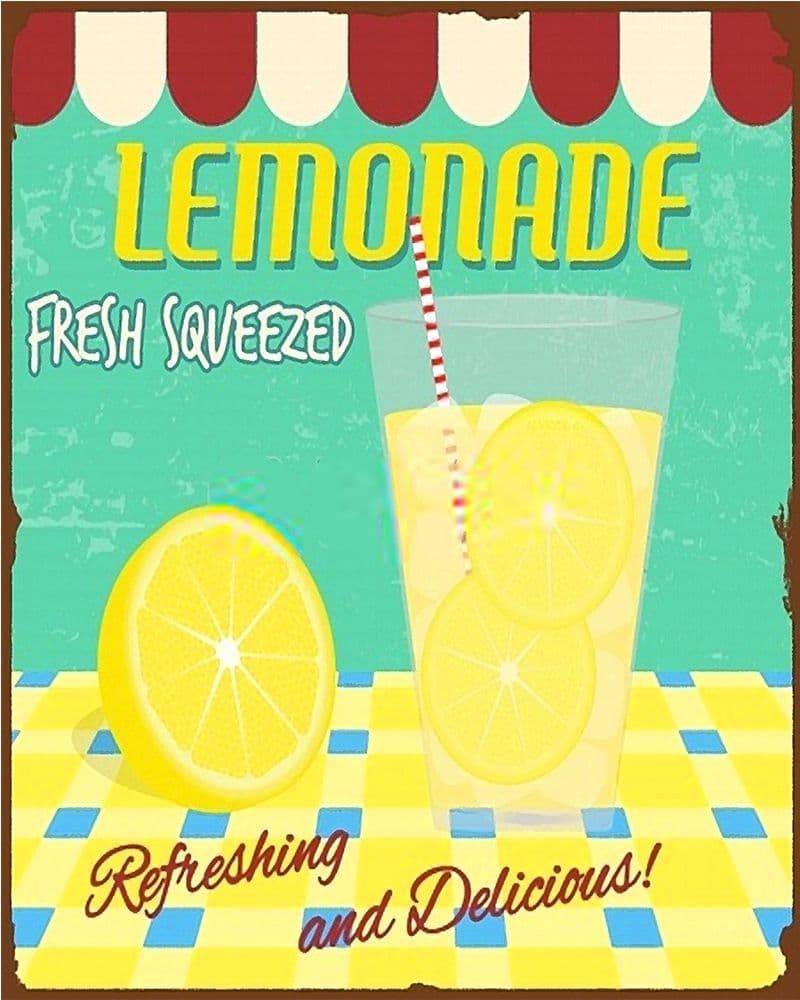 Lemonade Retro - Metal Advertising Wall Sign