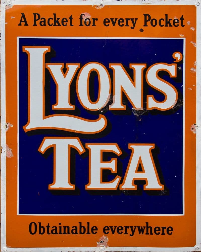 Lyons Tea A Packet For Every Pocket - Metal Advertising Wall Sign