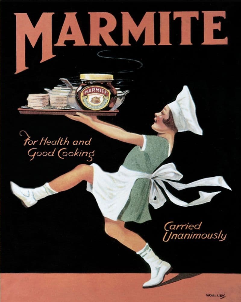 Marmite waitress - Metal Advertising Wall Sign
