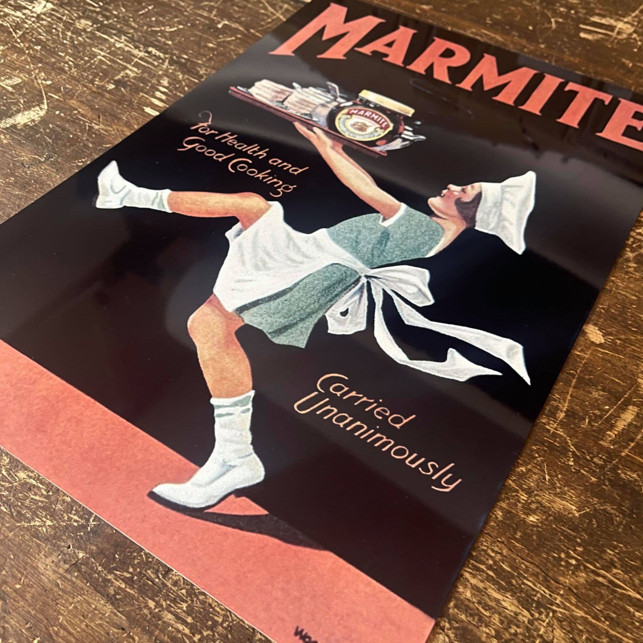 Marmite waitress - Metal Advertising Wall Sign