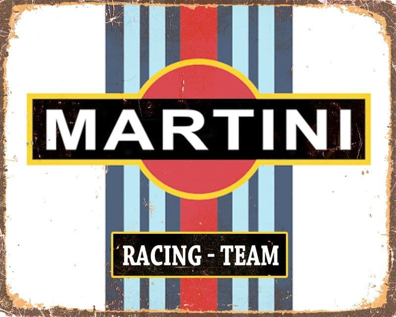 Martini Racing Team - Metal Advertising Wall Sign