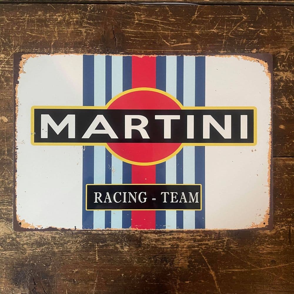 Martini Racing Team - Metal Advertising Wall Sign