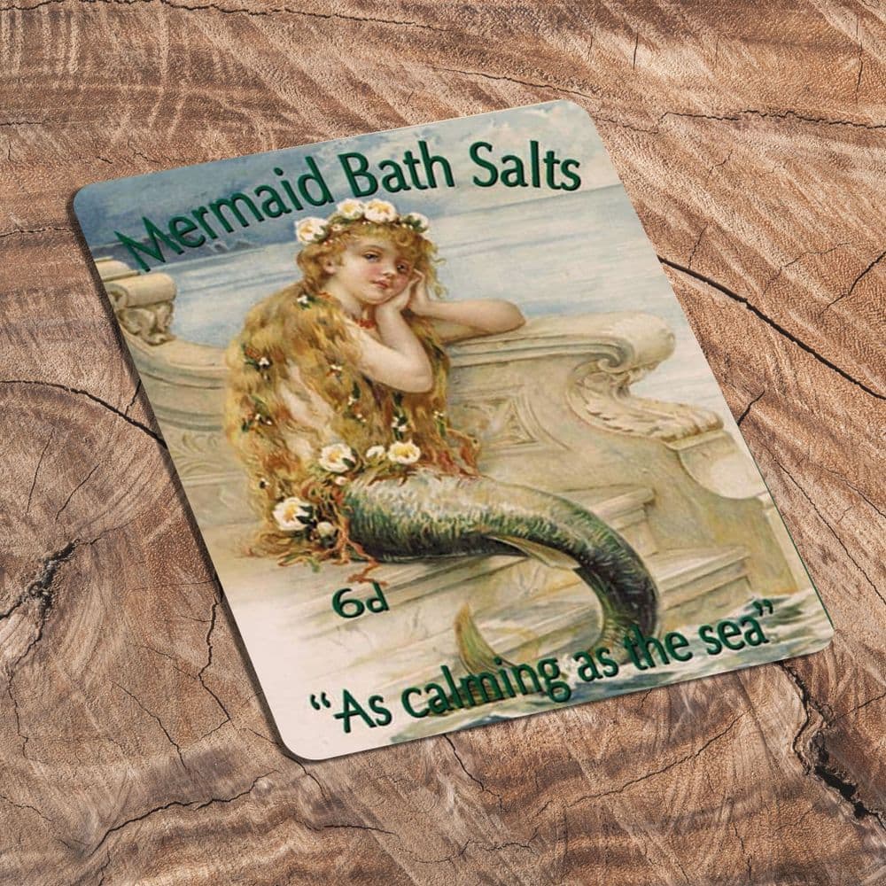 Mermaid Bath Salts As Calming as the sea - Metal Advertising Wall Sign