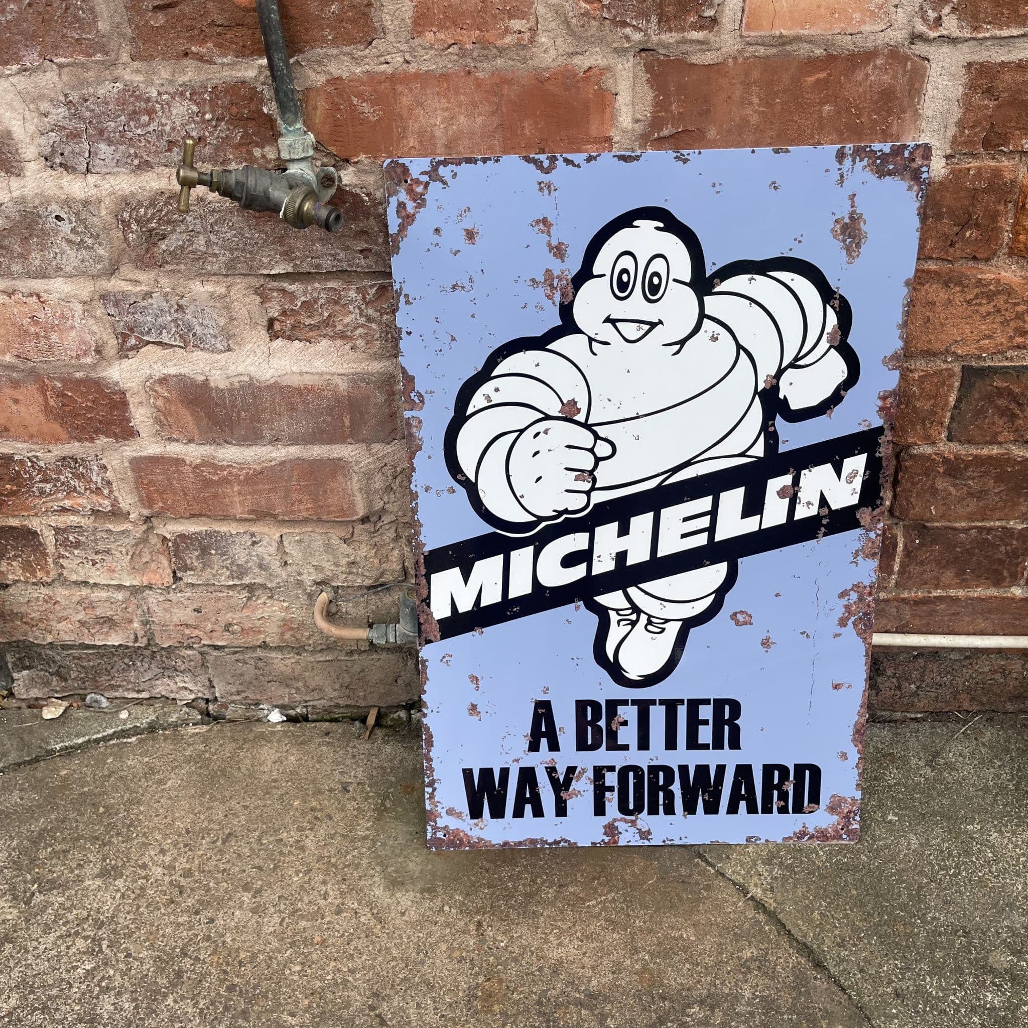 Michelin A Better Way Forward Tires - Metal Vintage Wall Sign