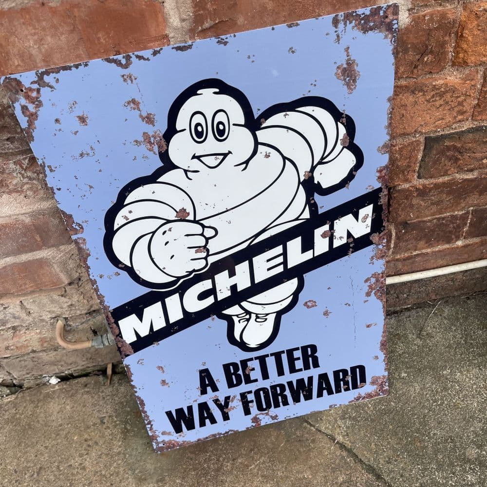 Michelin A Better Way Forward Tires - Metal Vintage Wall Sign