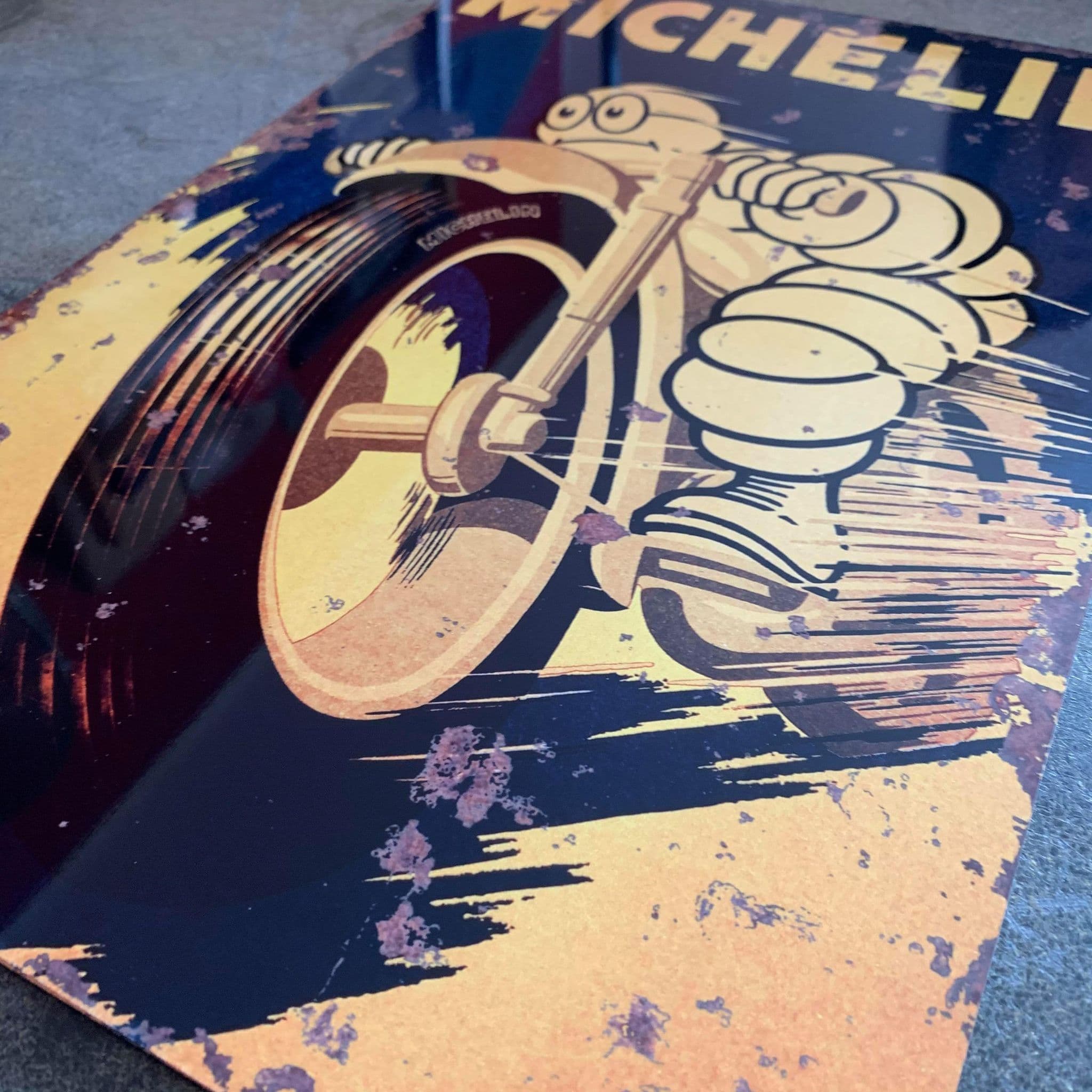 Michelin motorcycle Motor Bike Tires - Metal Vintage Wall Sign
