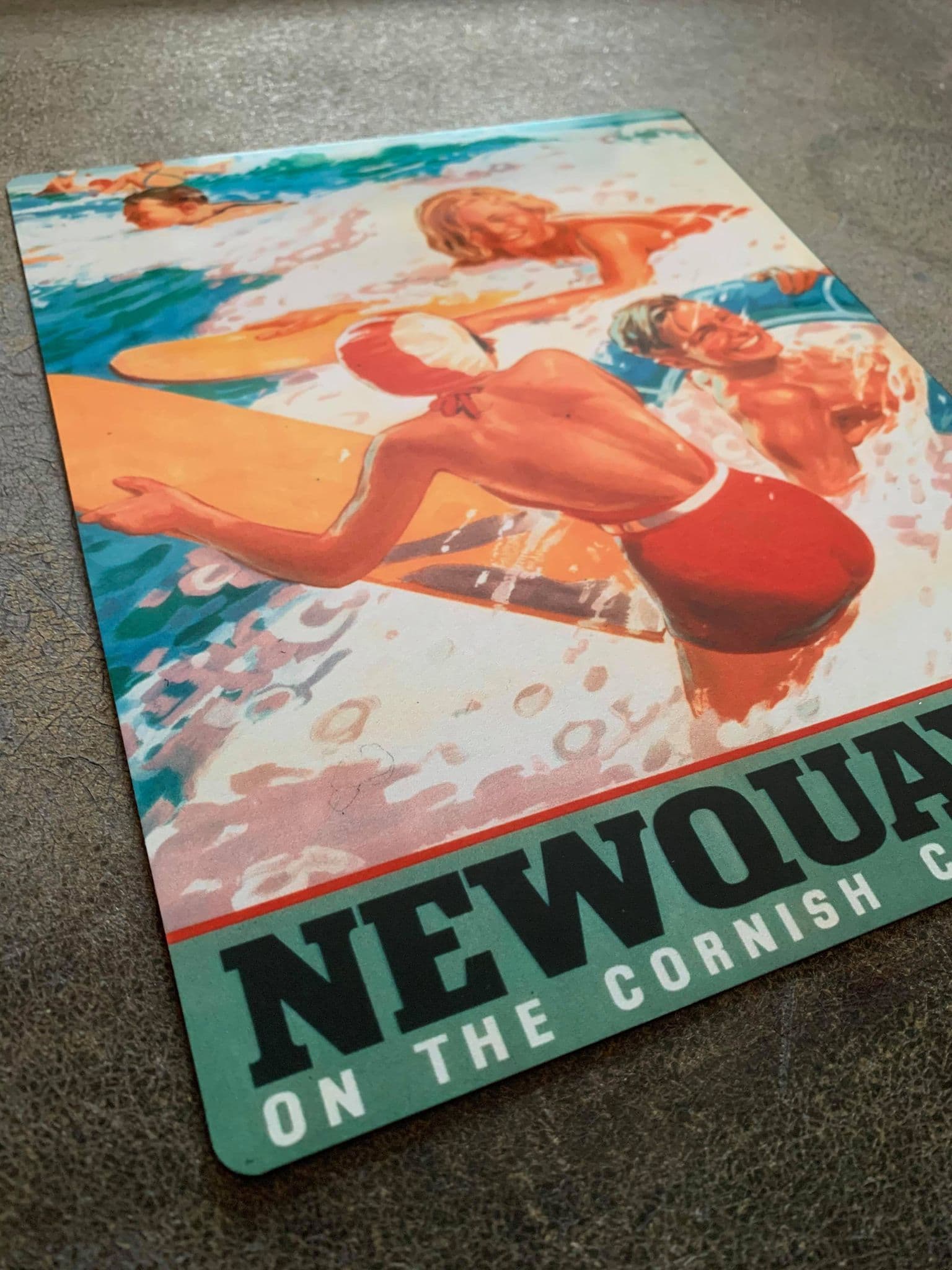 Newquay Cornish Coast GWR - Metal Travel Wall Sign