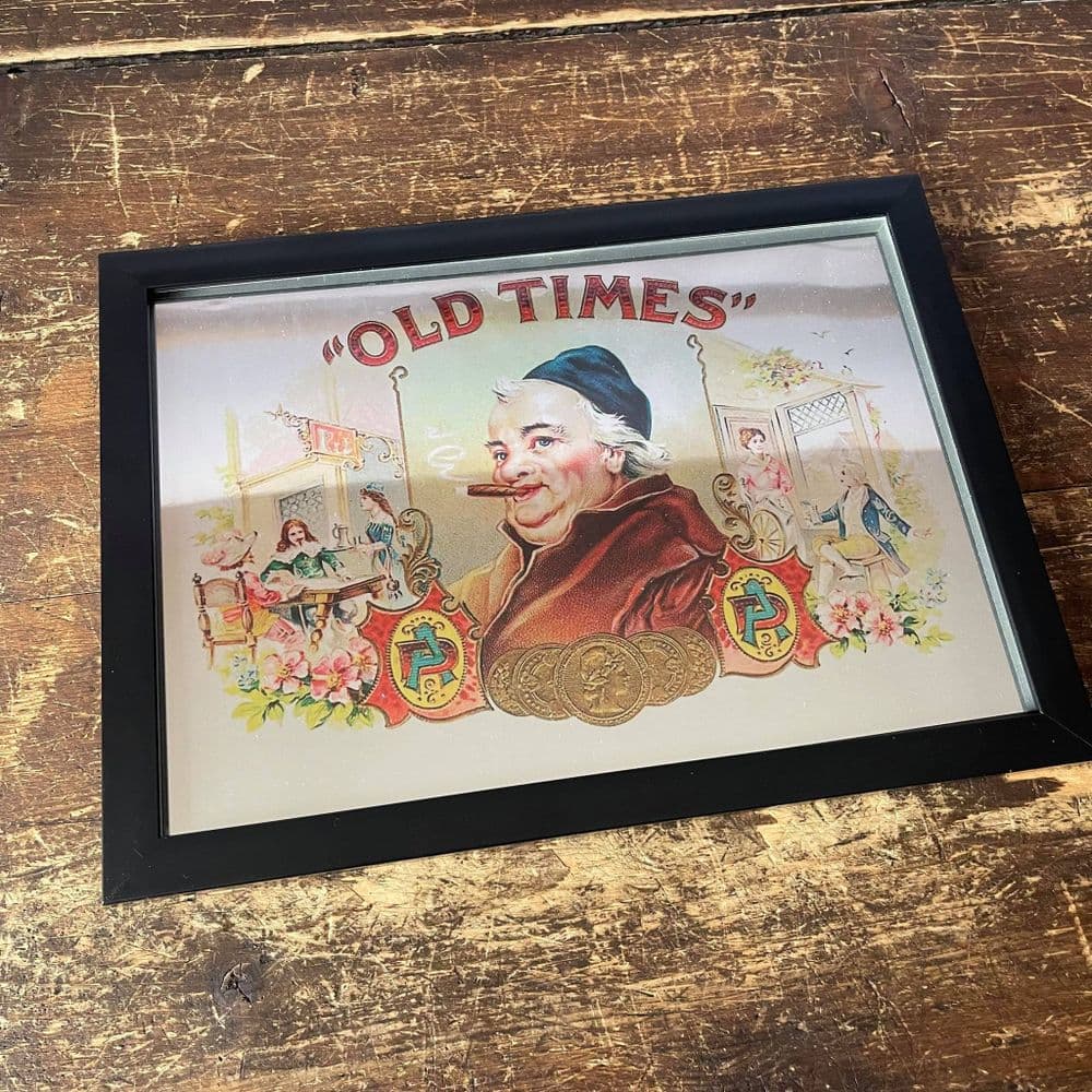 Old Times Beer Pub Bar Mirror - Mirroed Metal Wall Sign