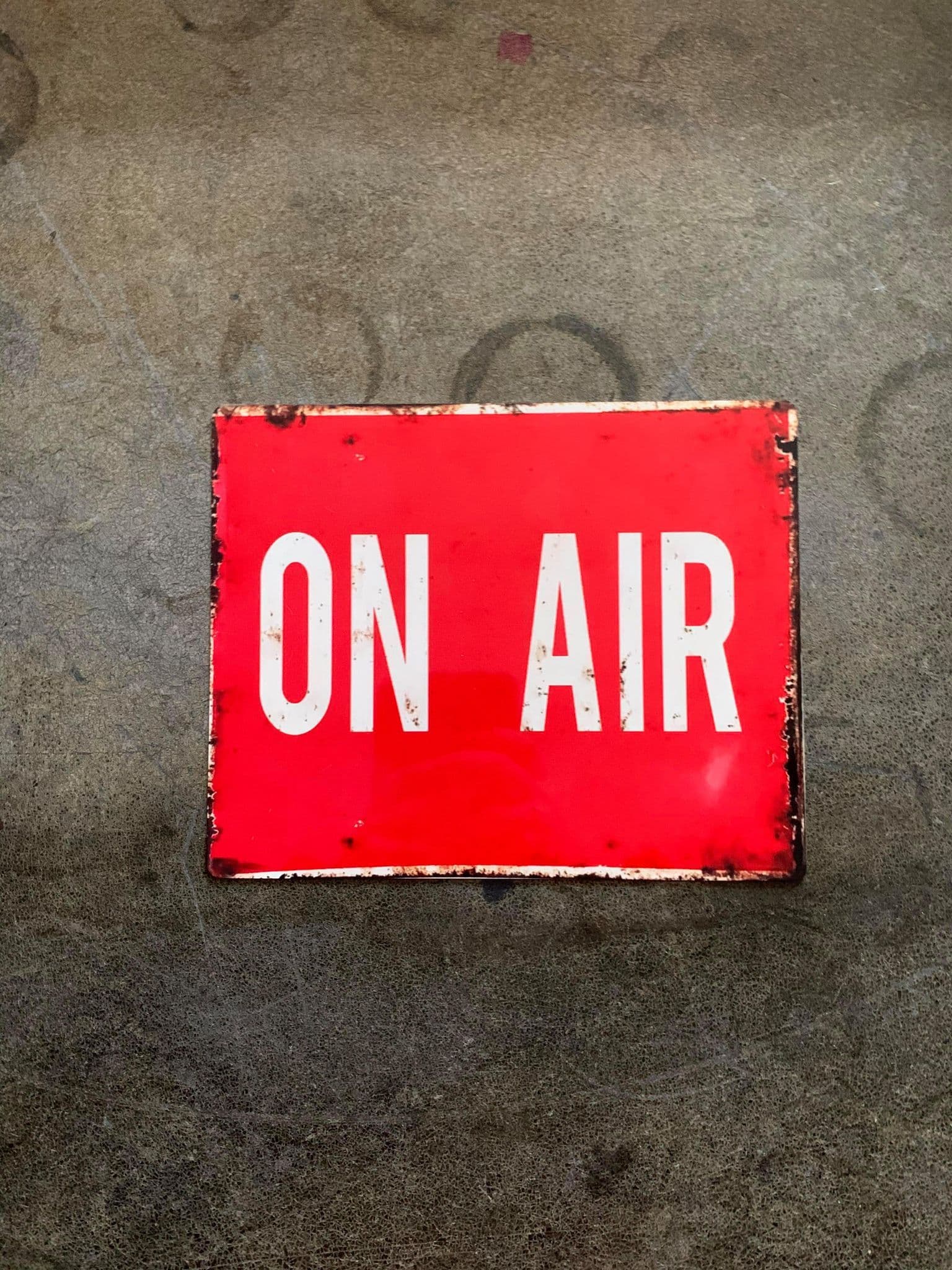 On Air Music Radio - Metal Travel Wall Sign