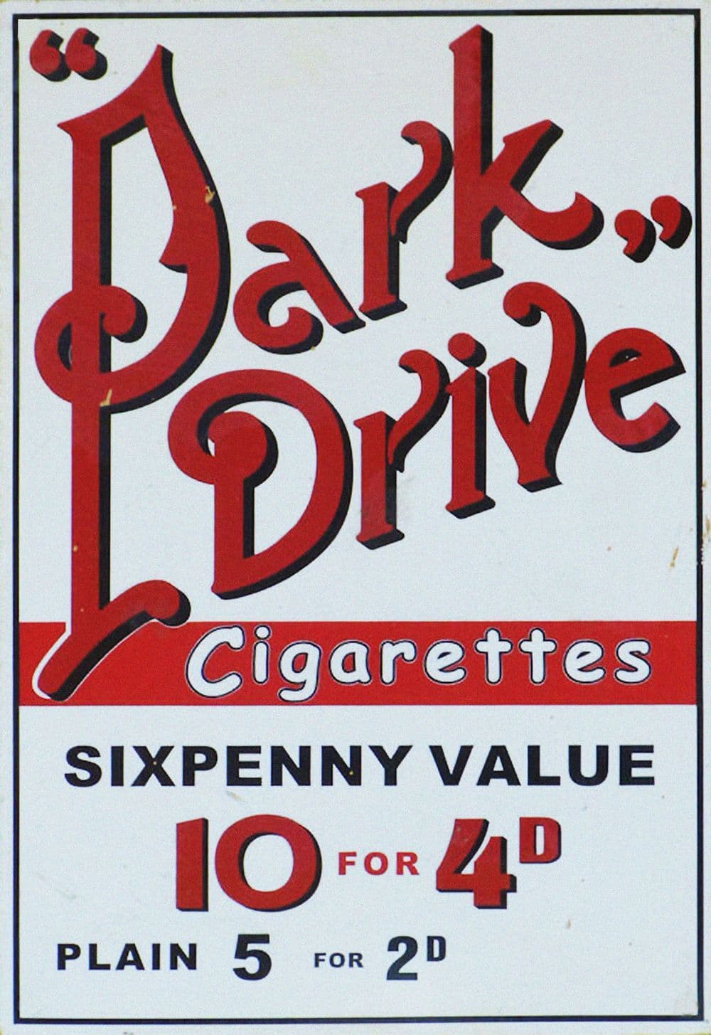 Park Drive Cigarette - Metal Advertising Wall Sign