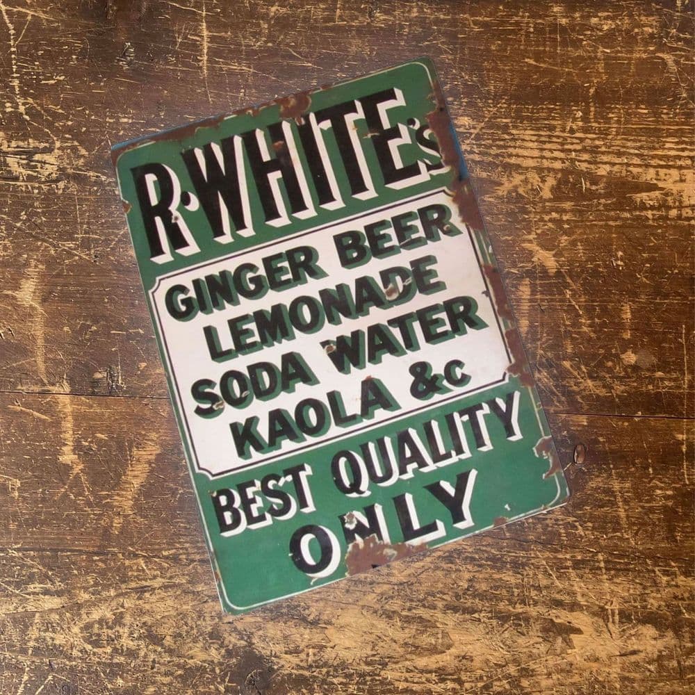 R Whites lemonade - Metal Advertising Wall Sign
