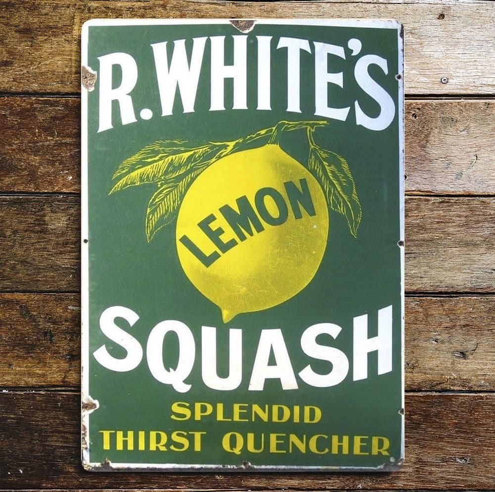 R Whites Squash - Metal Advertising Wall Sign