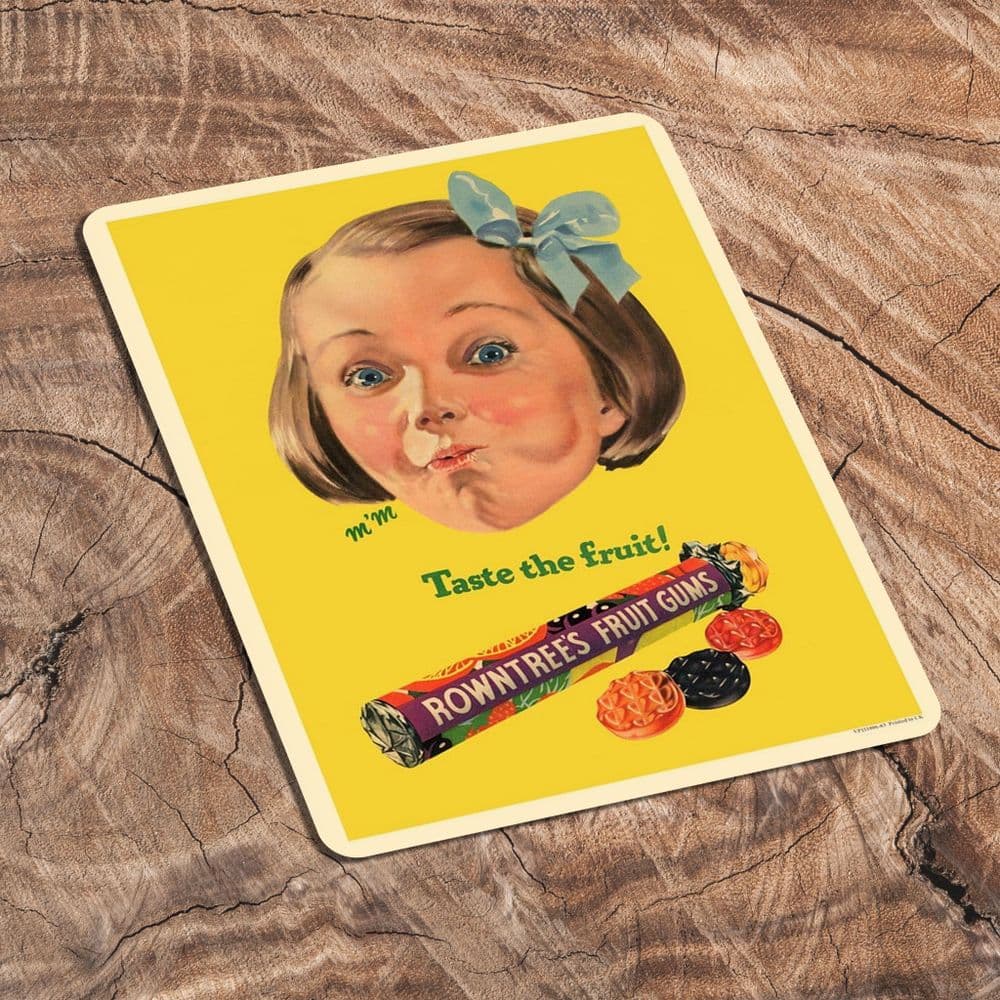 Rowntrees fruit Gums Taste The Fruit - Metal Advertising Wall Sign