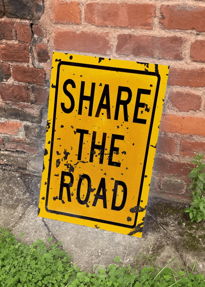 Share The Road street sign- Metal Plaque Wall Sign