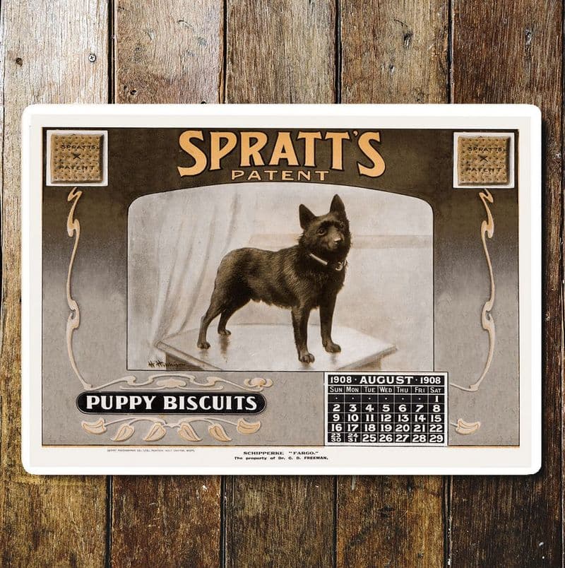 Spratt s Dog Food Patent Puppy Biscuits schipperke - Metal Advertising ...
